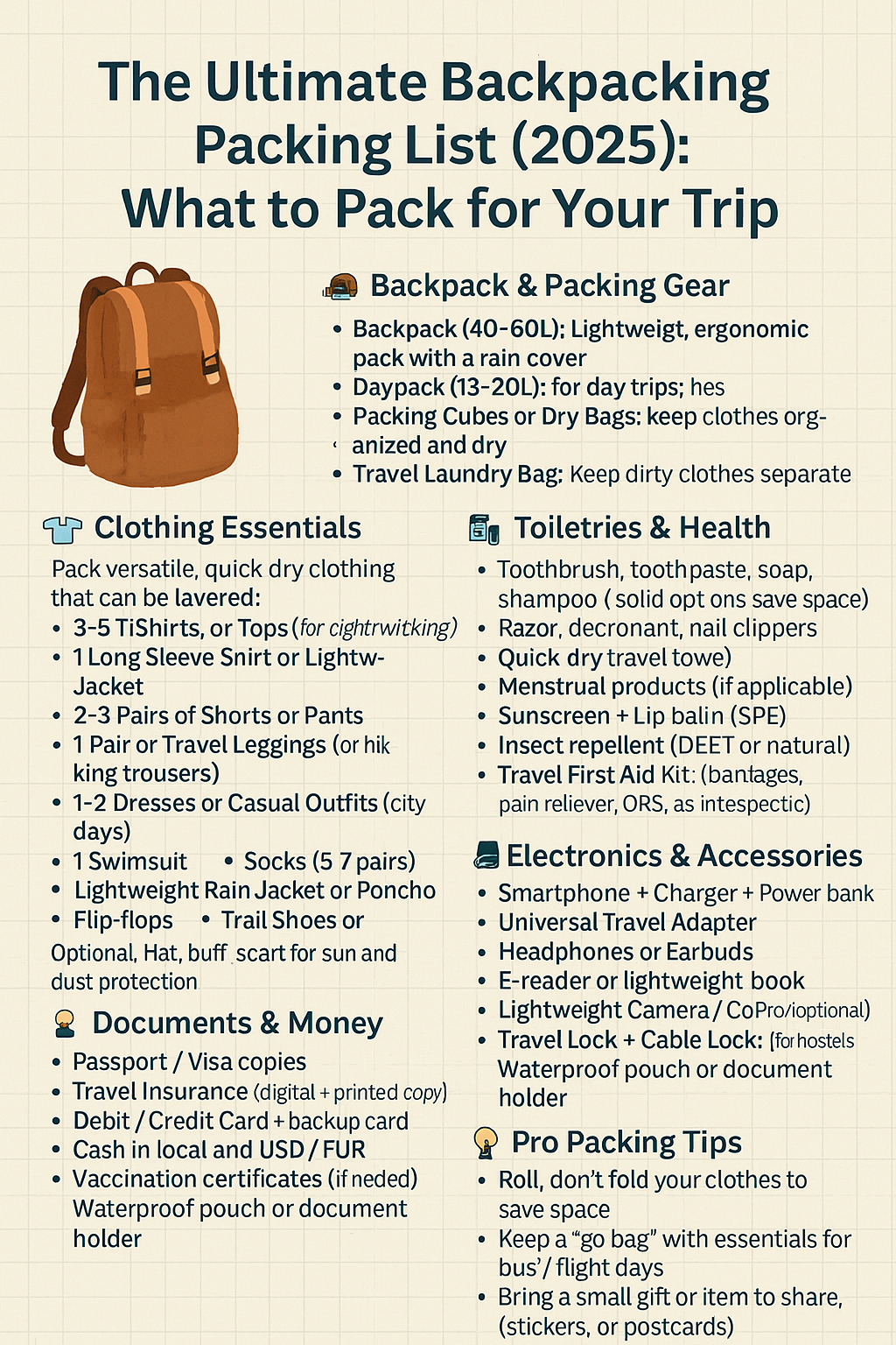 The Ultimate Backpacking Packing List (2025): What to Pack